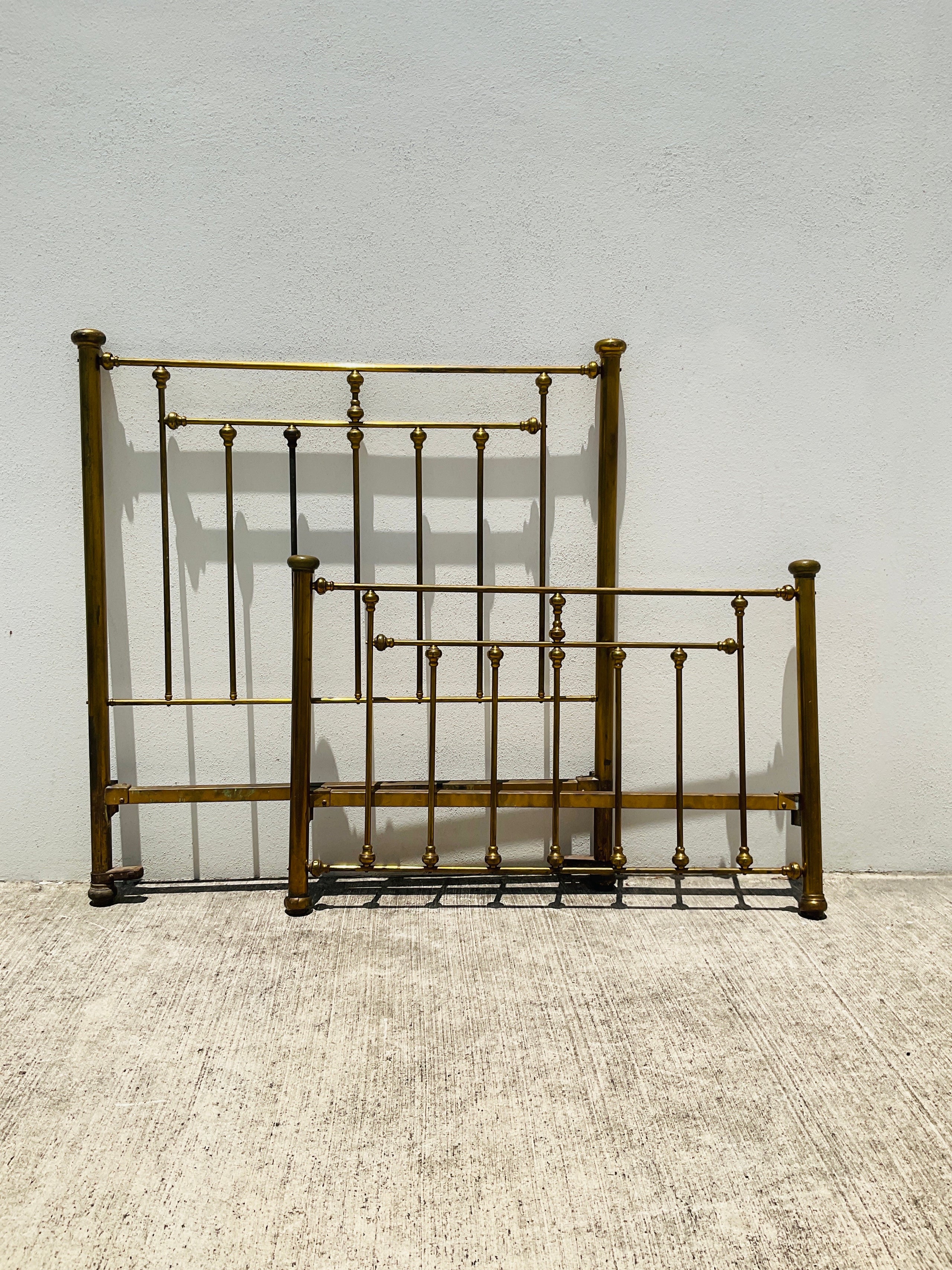 Antique Full Size Brass Bed Frame | Revival Vintage