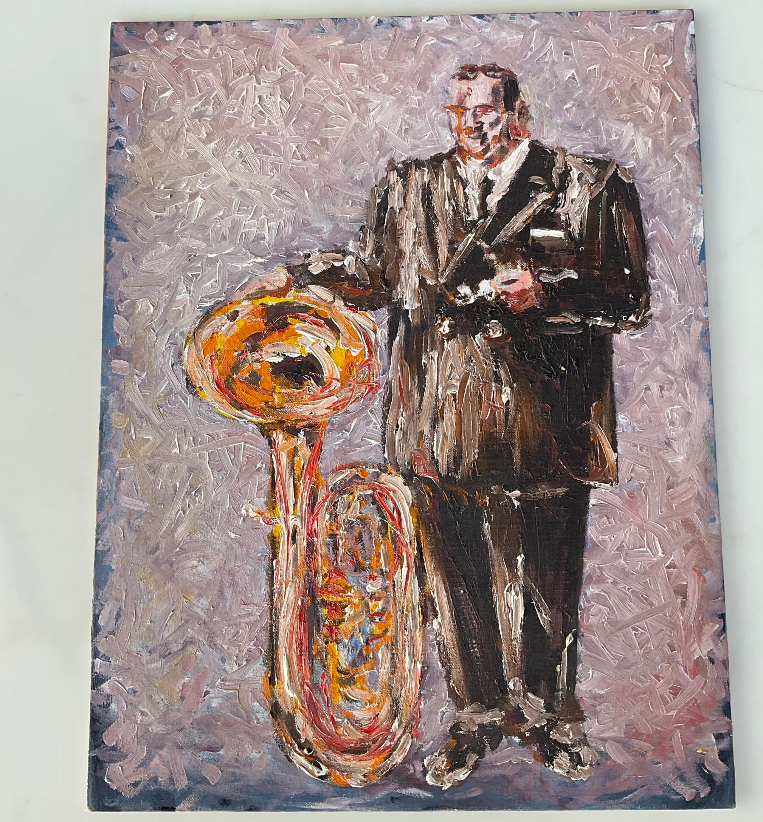 Tuba Man Painting Painting | Revival Vintage